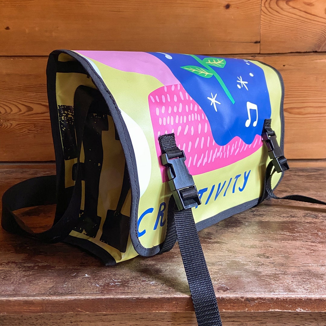 Recycled Vinyl Messenger Bag - Etsy
