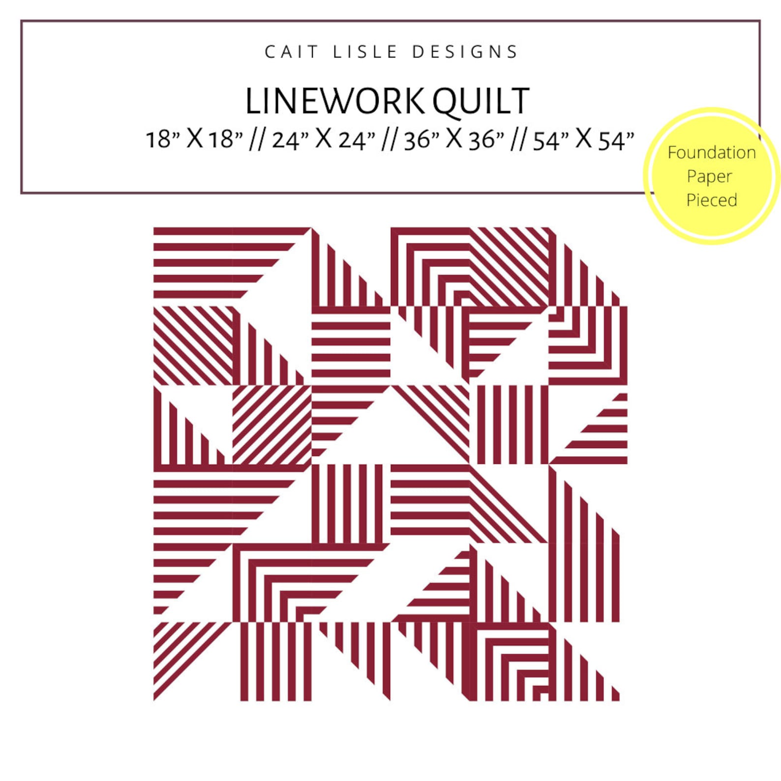 Linework Quilt | Digital Pattern - Etsy