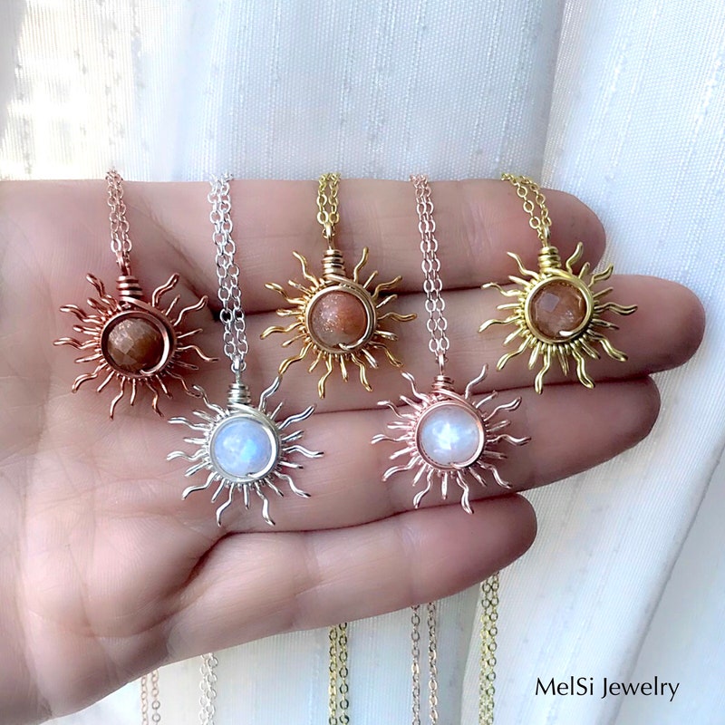 Sun Necklace - Etsy