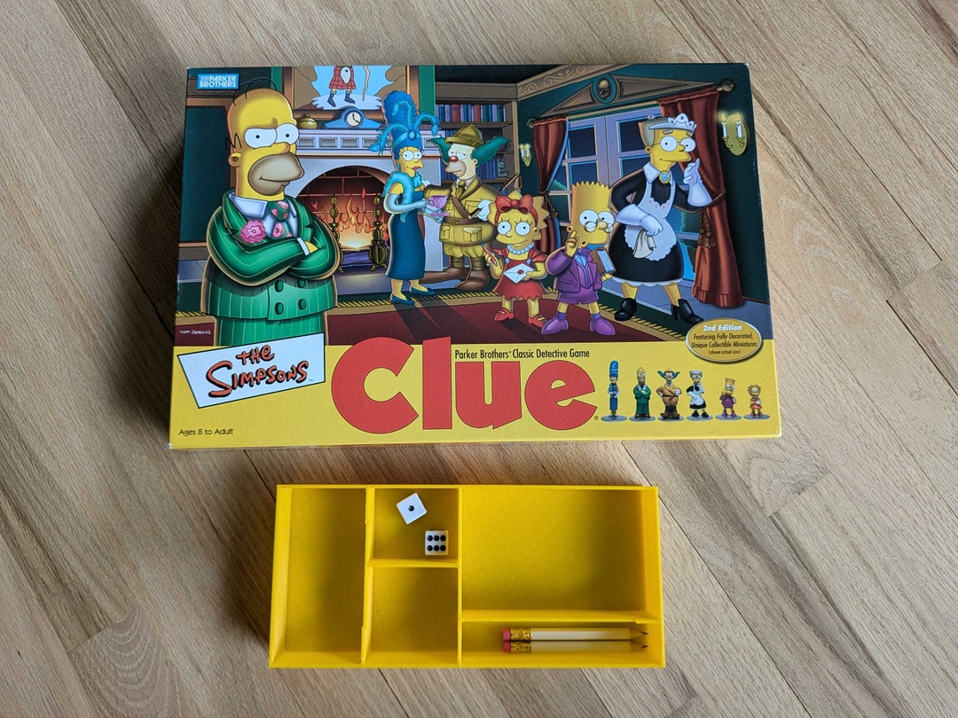 Simpsons Clue Board Game - Improved, Custom, Game Piece Organizer - Etsy