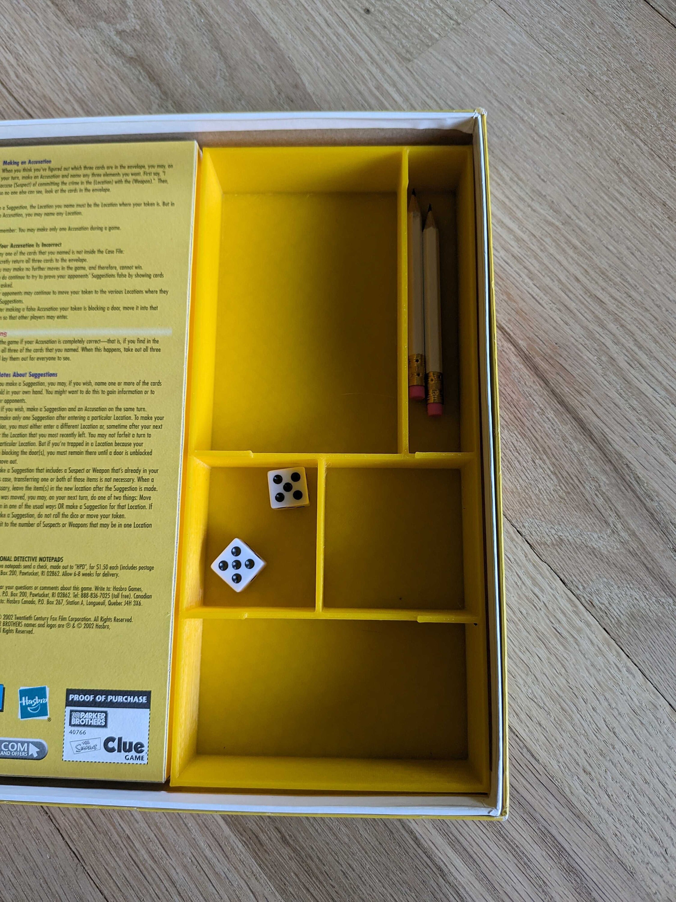 Simpsons Clue Board Game Improved, Custom, Game Piece Organizer - Etsy