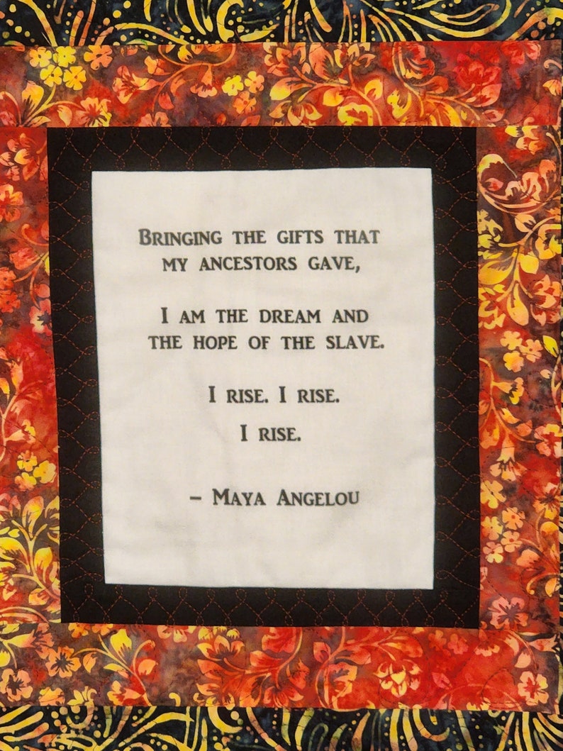 Maya Angelou, African Quilt, Handmade African Wall Hanging, Kwanzaa ...