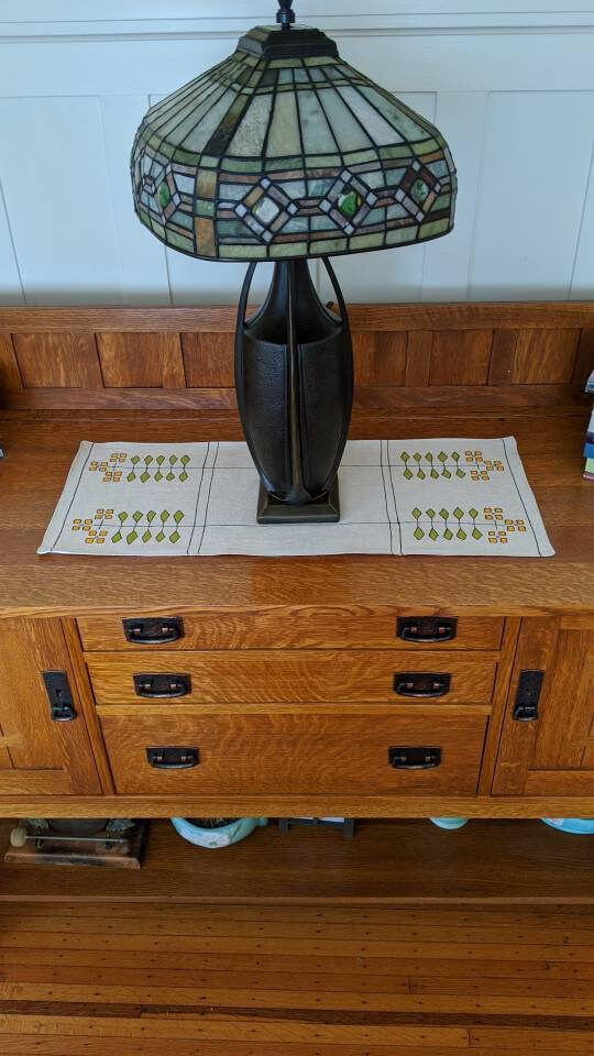 Kitchen & Dining Mission Style Table Runner with Primrose Flower ...