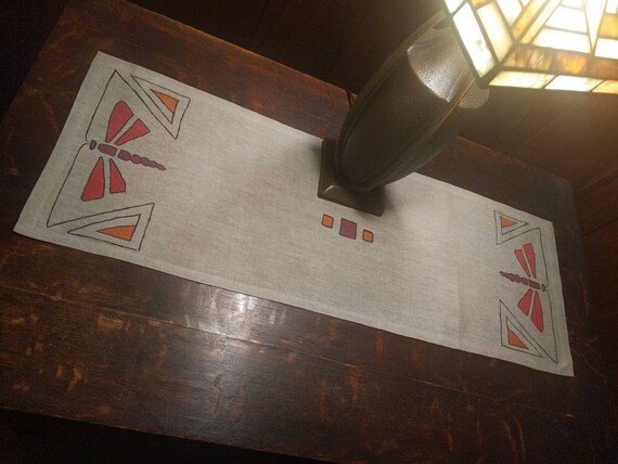 Kitchen & Dining Mission Style Table Runner with Primrose Flower ...