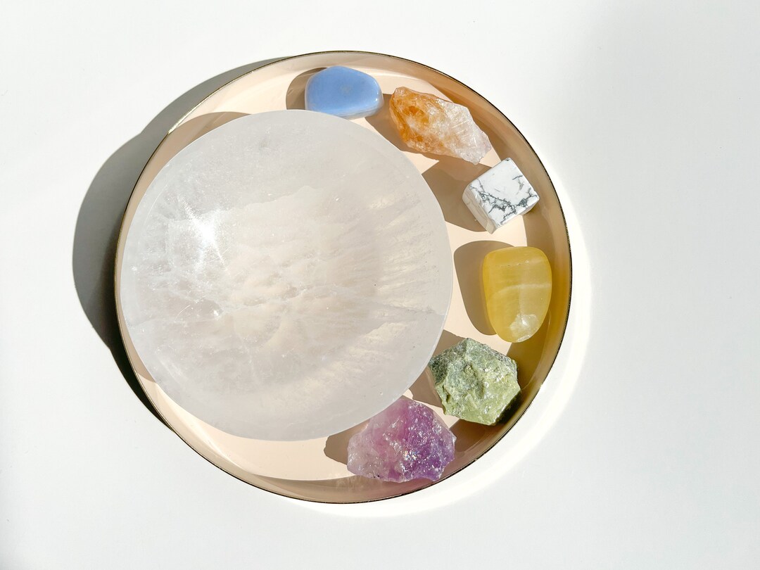 Gemini Zodiac Crystal Set With Selenite Bowl: Astrology Birthstone ...