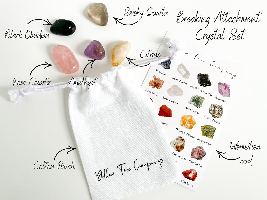 Break Attachments Crystal Set - Black Obsidian, Amethyst, Rose Quartz ...