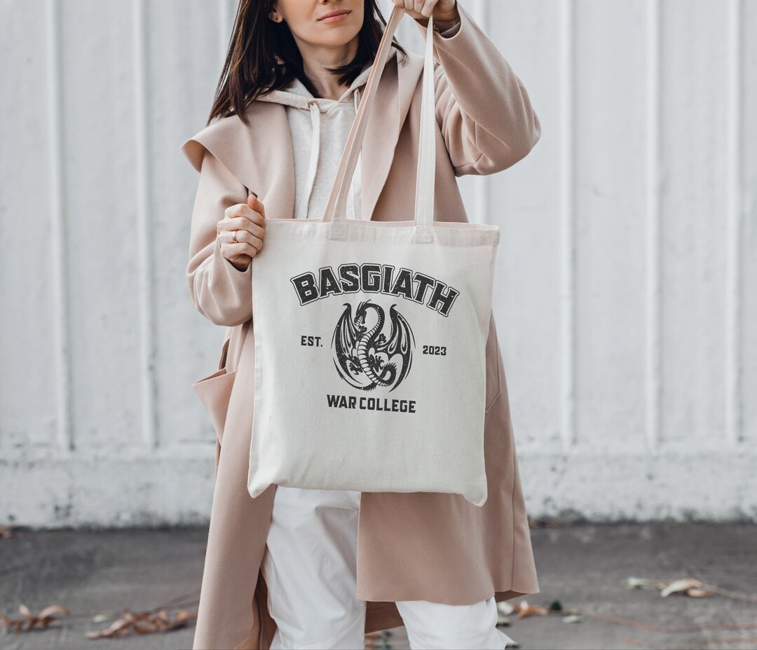 Fourth Wing Tote Bag , Basgiath War College, Dragon Rider, Violet ...