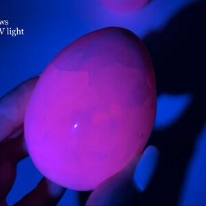 Uv-reactive Mangano Calcite Crystal Egg: Egg-cellent Addition - Etsy