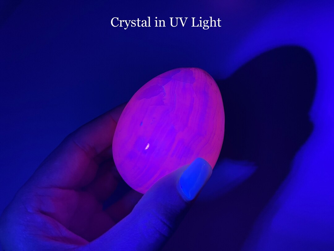 Uv-reactive Mangano Calcite Crystal Egg: Egg-cellent Addition - Etsy