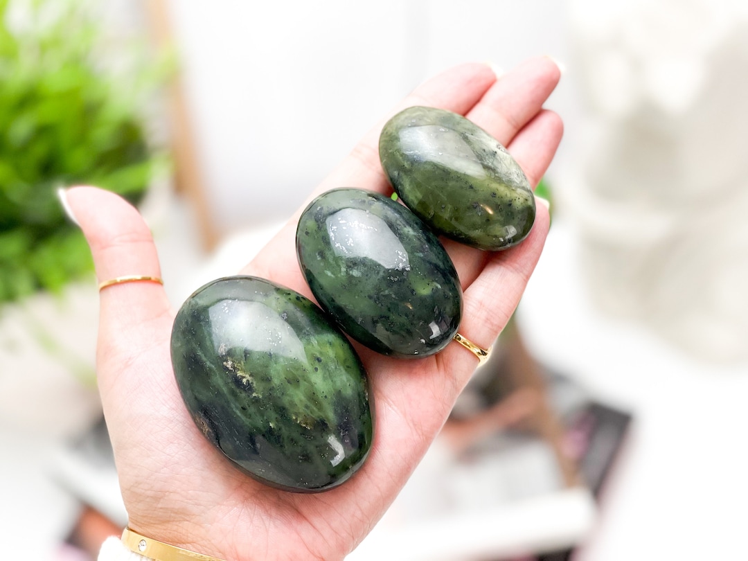 Jade Palm Stone: Good Luck Crystal, Worry Stone - Etsy