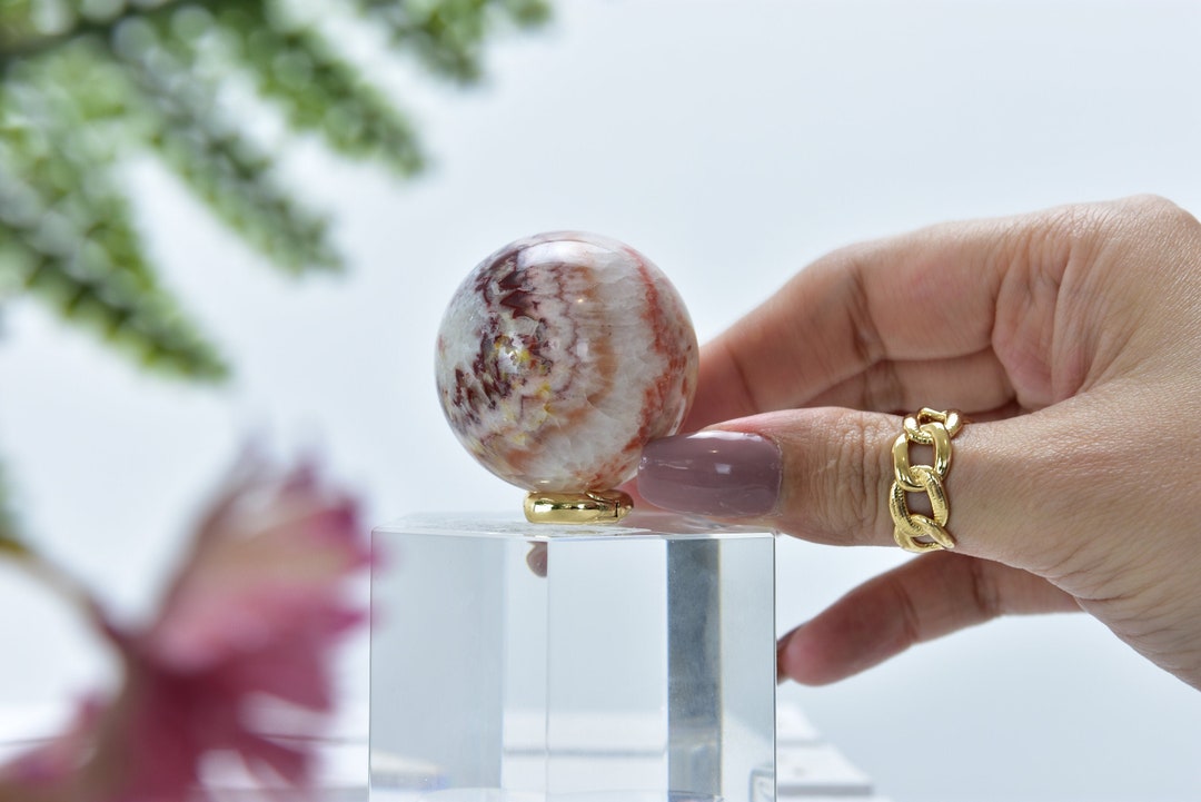 Dali Jasper Sphere | Fancy Jasper Pork Stone | Tri-colored Calcite ...