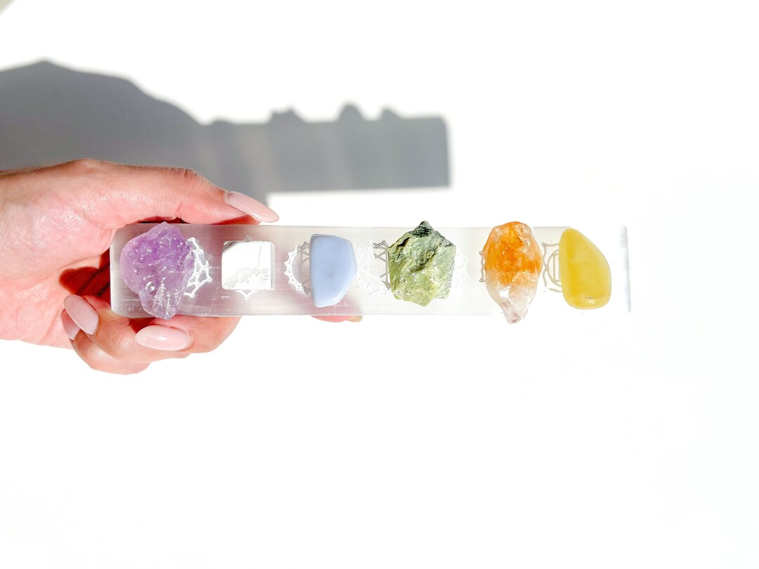 Gemini Crystal Set Chakra Selenite, May Birthstone, Blue Lace Agate ...
