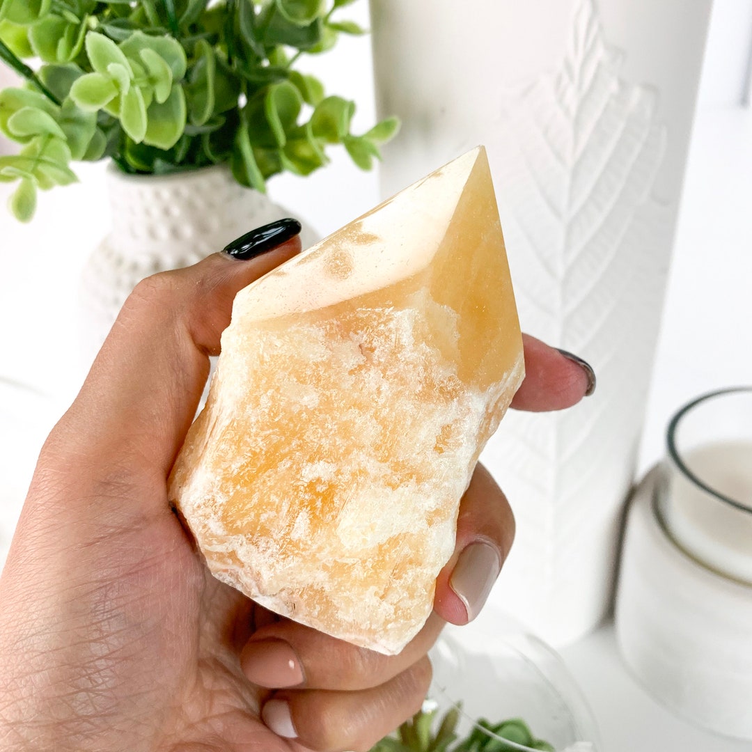 Orange Calcite Towers: the Radiant Addition to Your Crystal Collection ...