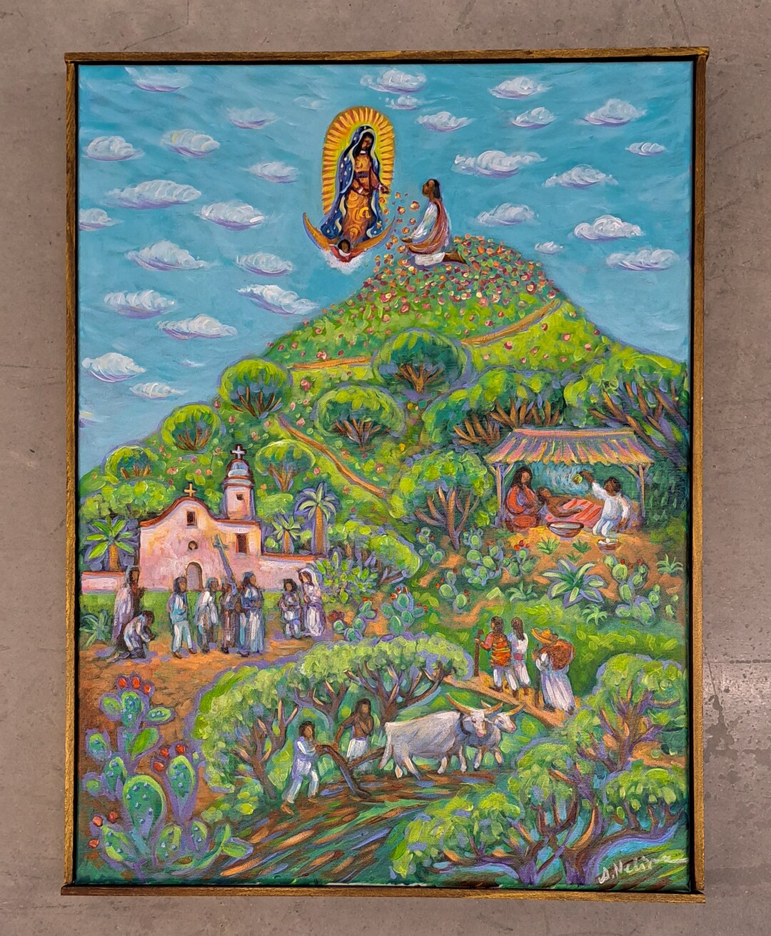 Hill of Tepeyac, Original Painting 18x24 Inches by Alexandra Nelipa - Etsy