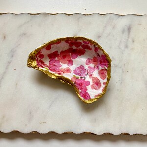 Cherry Blossom Oyster Shell Decor- Handmade Ring Dish, Bridesmaid Gifts ...