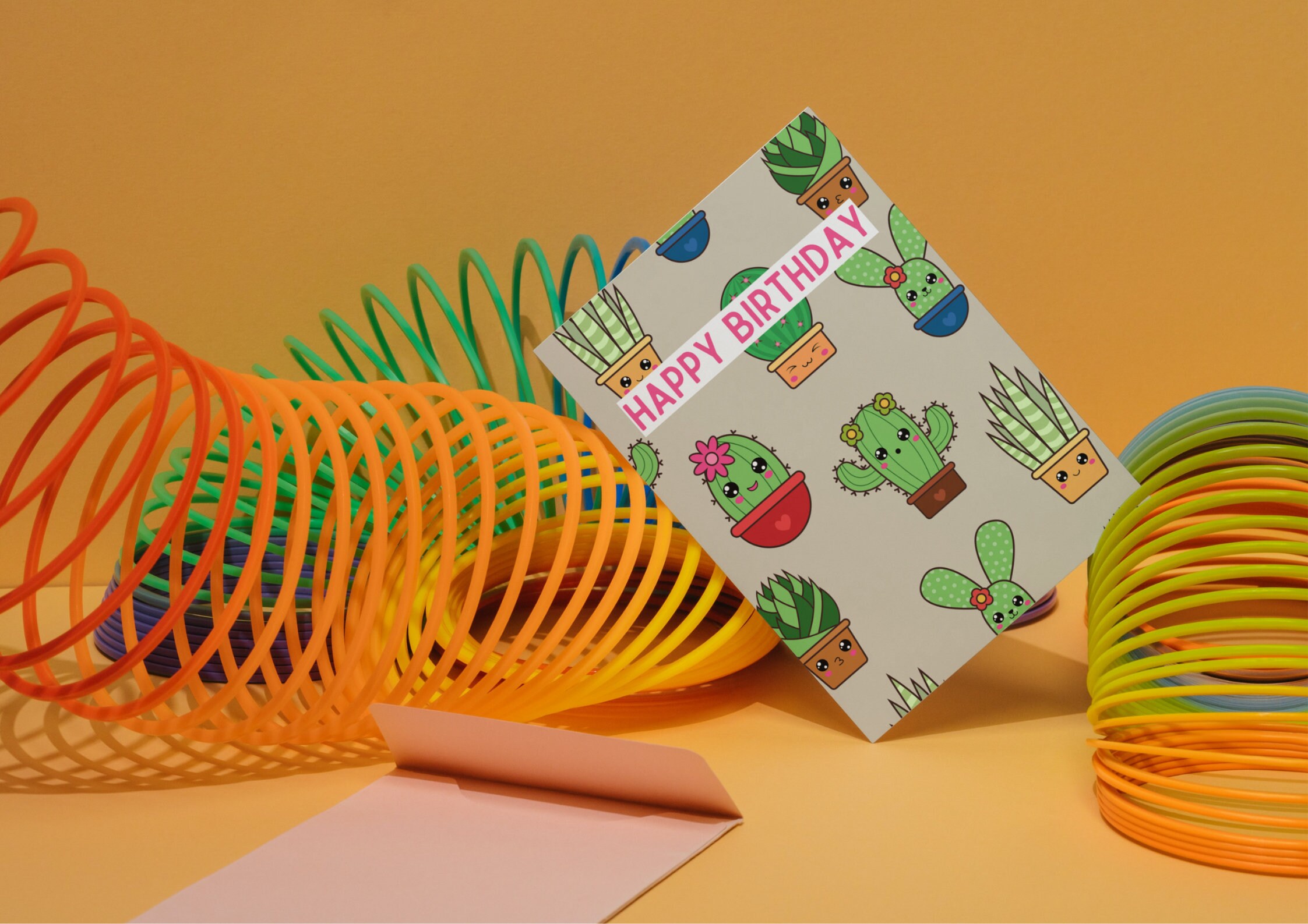 Happy Cactus Printable Birthday Card Cute Birthday Card Fun - Etsy