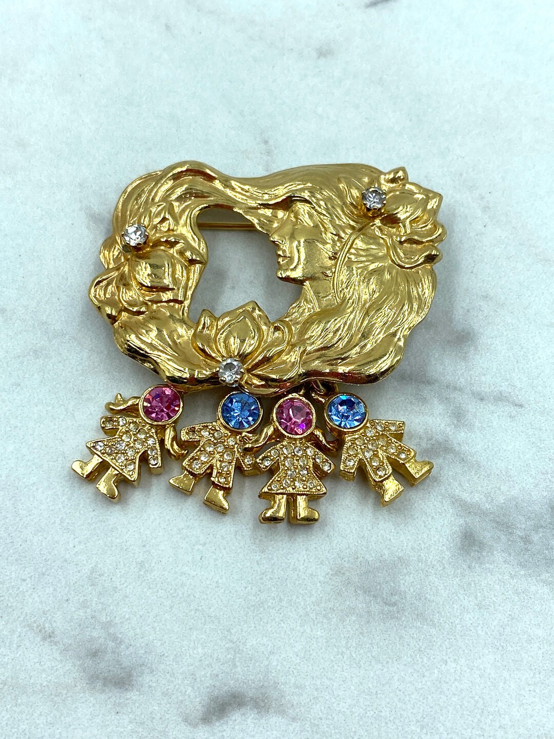 Kirks Folly Art Nouveau Women/ Mother Pin Children Charm - Etsy