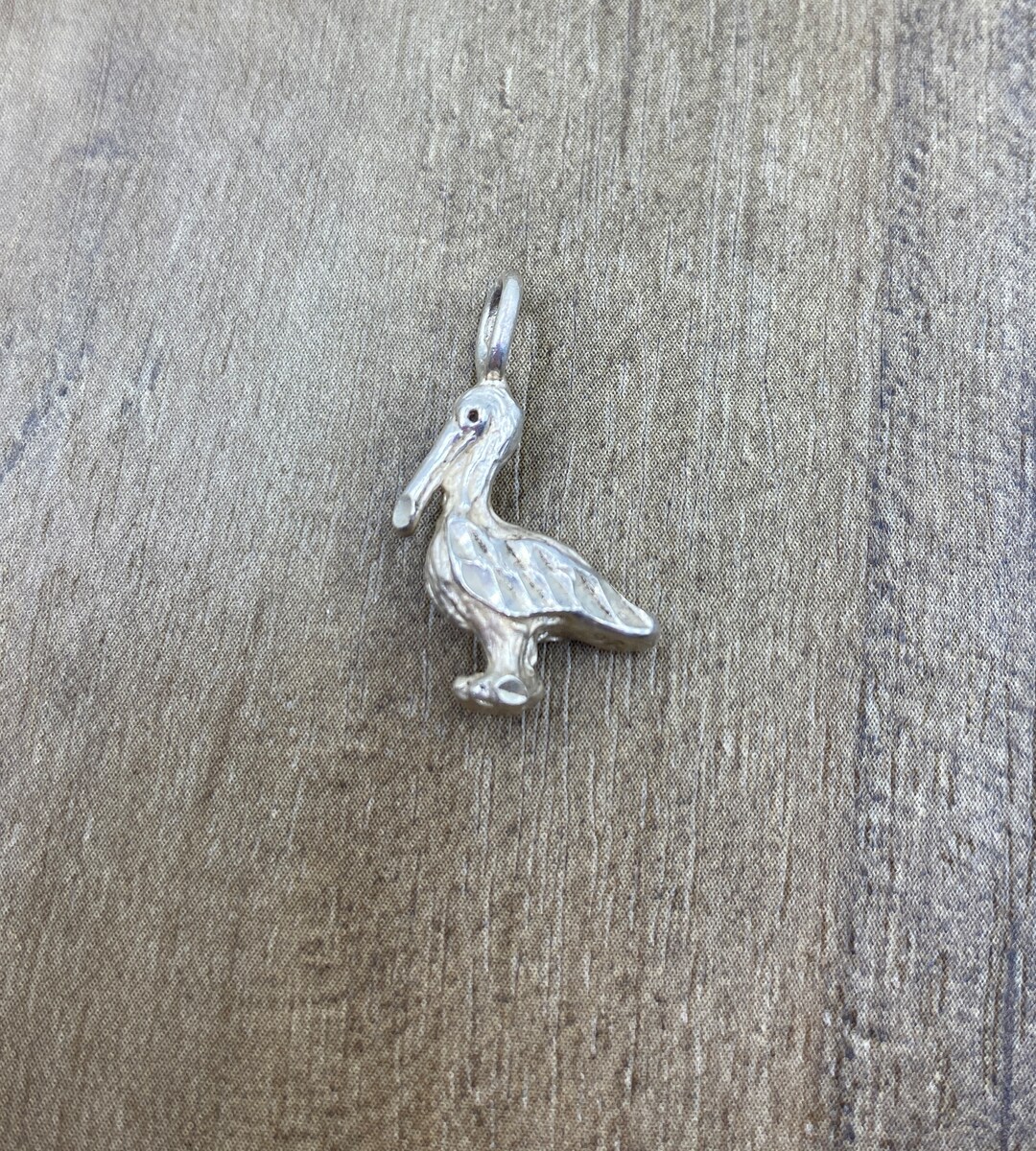 Sterling Silver Vintage Pelican Pendant - Etsy