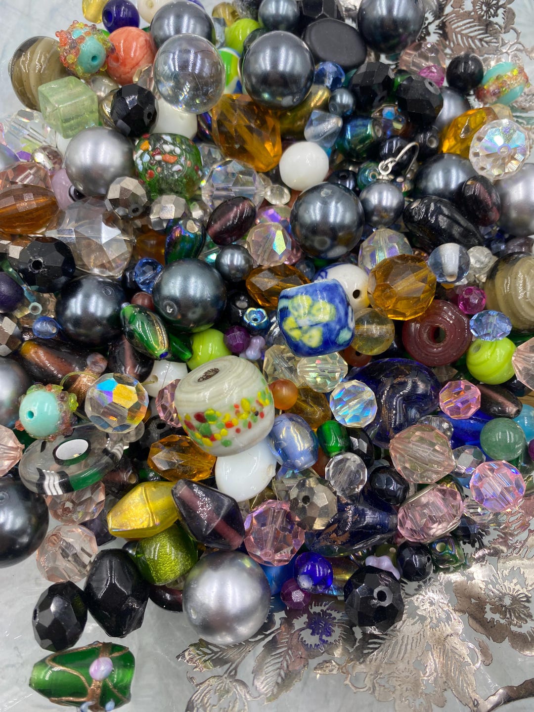 Repurpose Beaded Lot Glass Mix Lot Bead Soup Crafting Mix - Etsy