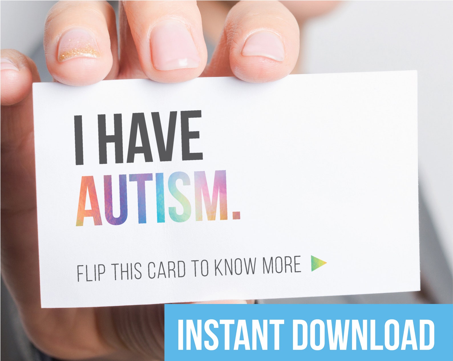 Autism Information Cards Simple Approach to Autism Awareness | Etsy