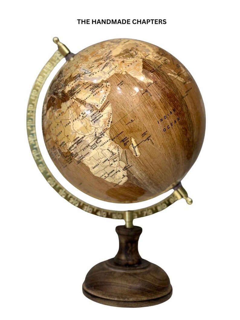 Rustic Brown Globe | Decorative World Map Globe for Home, Office ...