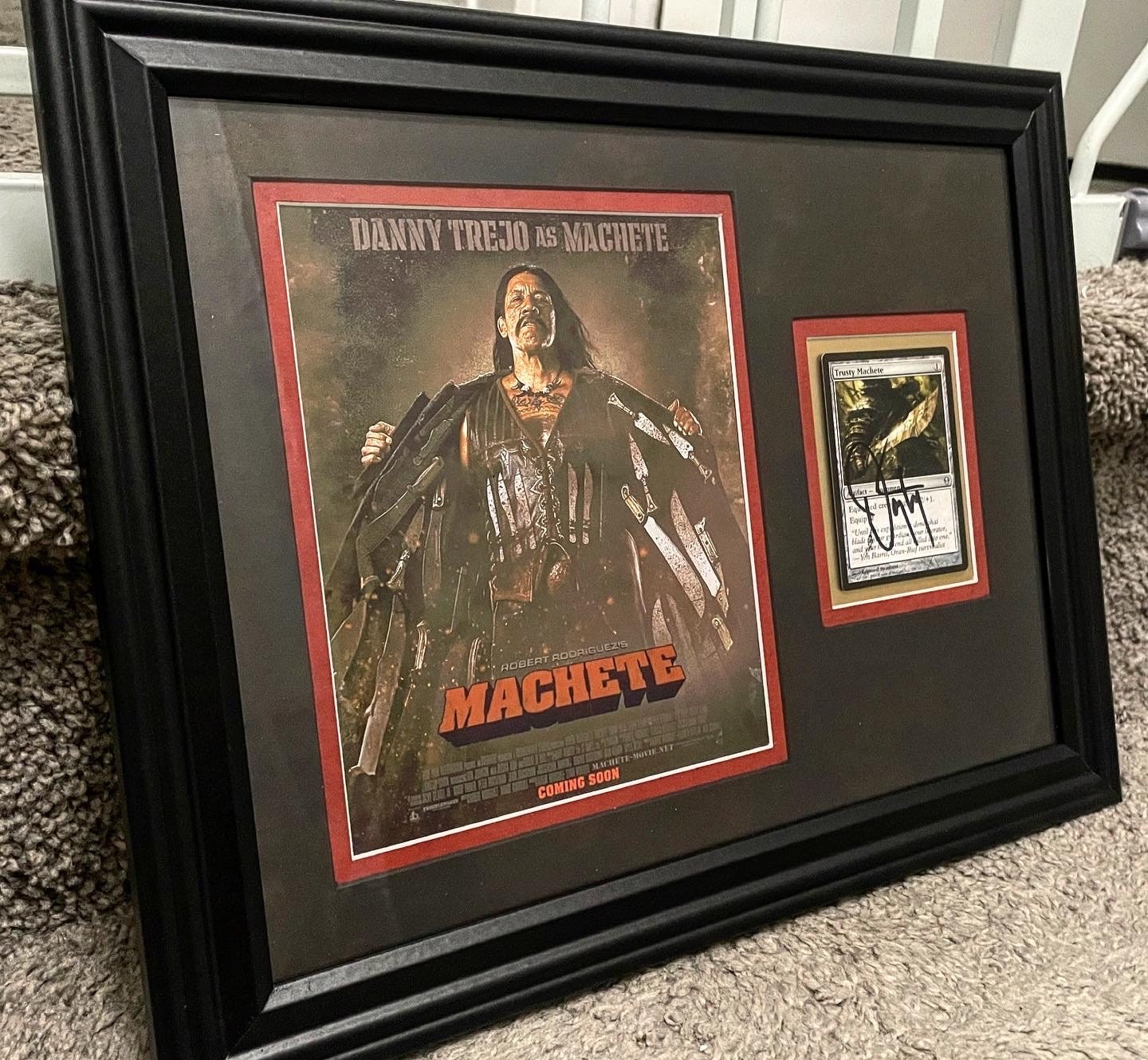Signed Danny Trejo "trusty Machete" Magic Card Custom Framed With a ...