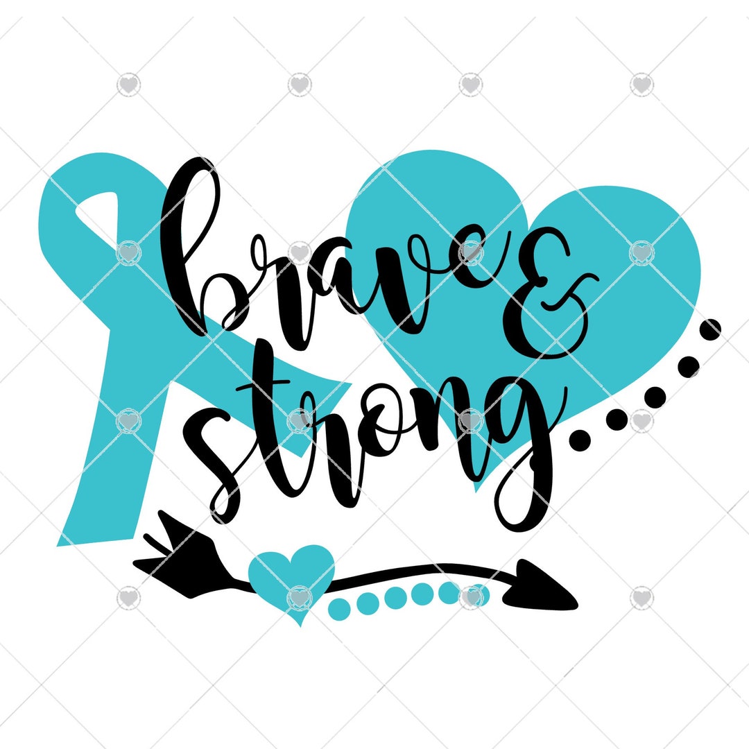 Brave & Strong - Cervical Cancer Awareness - Etsy