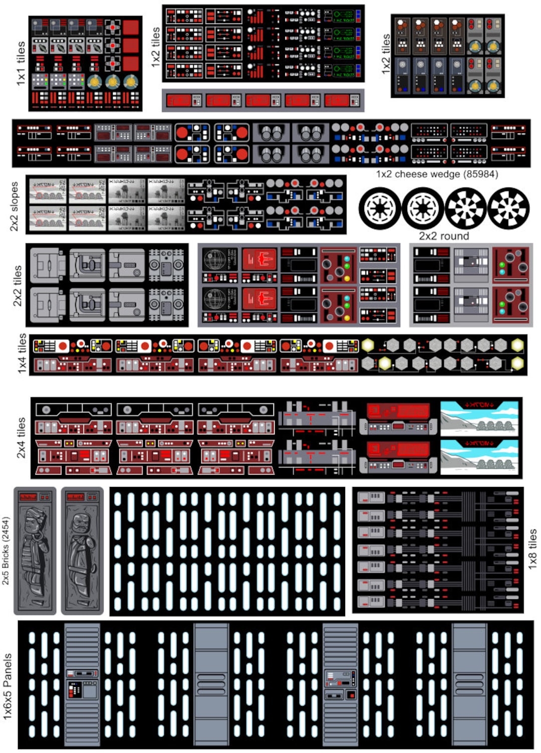 Custom Star Wars Stickers: Imperial Theme (for Lego Mocs Etc) - Etsy
