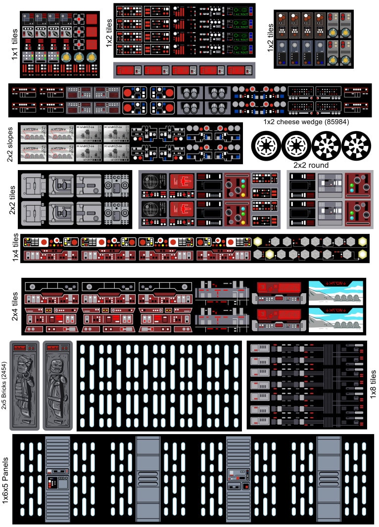 Custom Star Wars Stickers: Imperial Theme (for Lego Mocs Etc) - Etsy