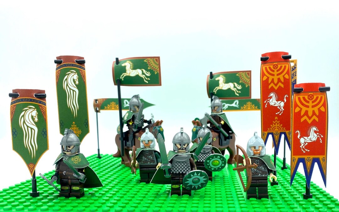 LOTR Rohan Capes, Flags, Banners, Pauldrons, Tents, Wagons, Horse ...