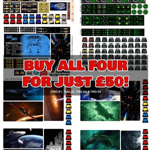 Custom Star Trek Next Generation TNG Stickers for NCC-1701 Bridge Lego ...