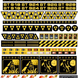 Custom Stickers for Blacktron 6876 6894 6491 6954 6987 40580 6861 6981 ...