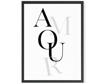 Amour print | Etsy