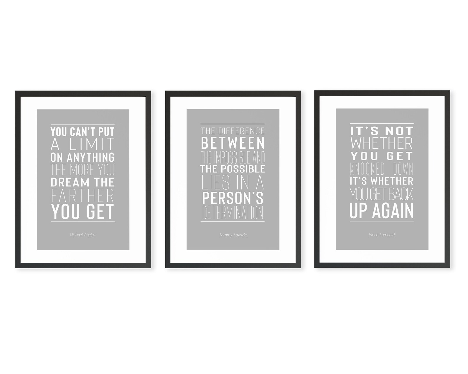 Inspirational Sports Quotes Set of 3 Sports Printable Art - Etsy