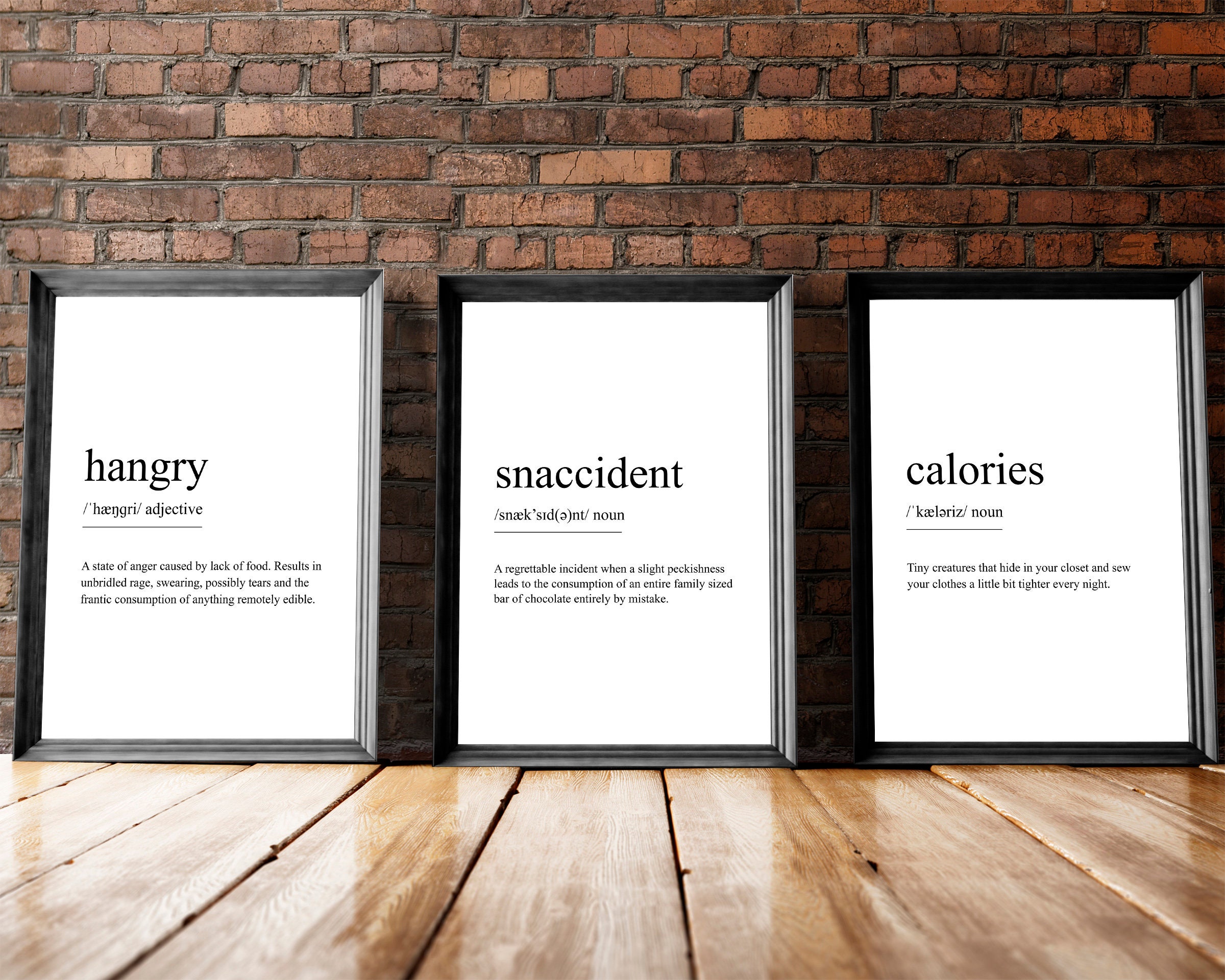 Funny Kitchen Printable Art Matching Set of 3 Prints Funny - Etsy