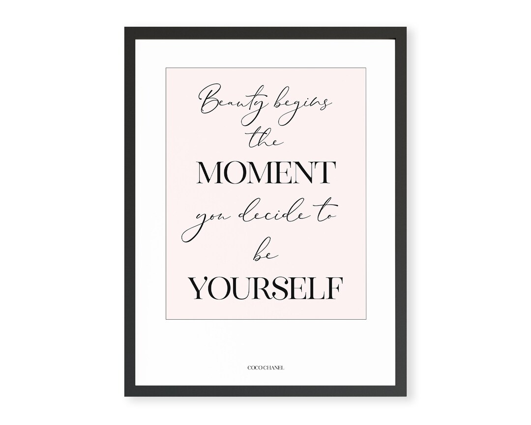 Coco Chanel Printable Quote Art Beauty Quote Wall Art - Etsy