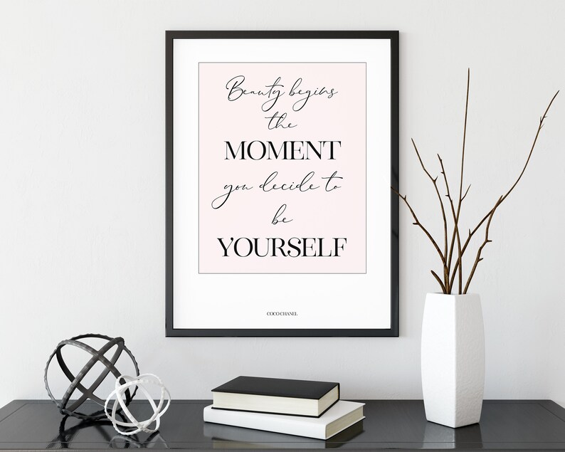 Coco Chanel Printable Quote Art Beauty Quote Wall Art - Etsy