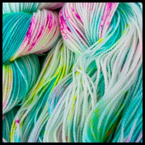 POOL PARTY Hand Dyed Merino Yarn 100g. - Etsy