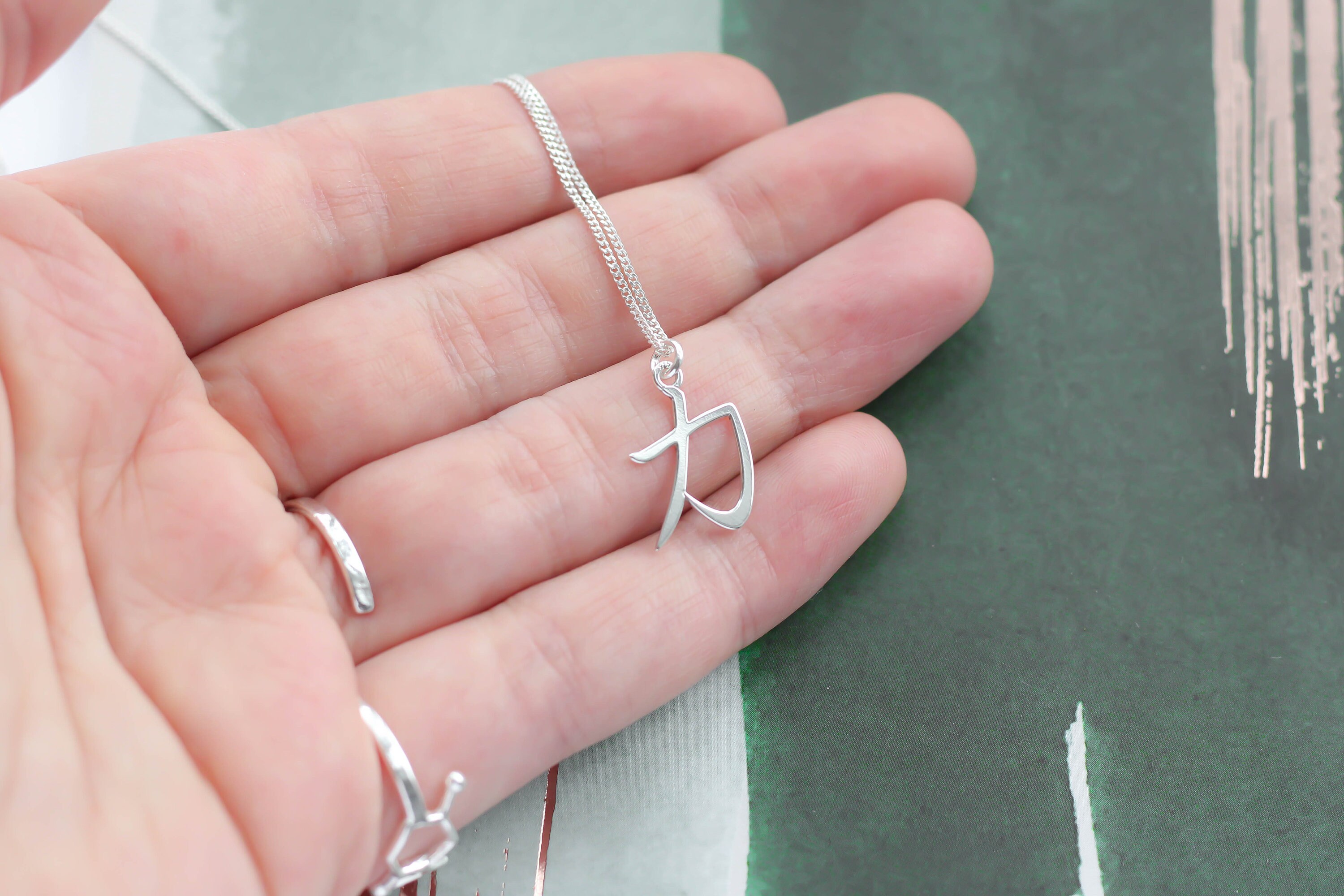 Strength Symbol Necklace, Kanji Necklace, Japanese Symbol of Power ...