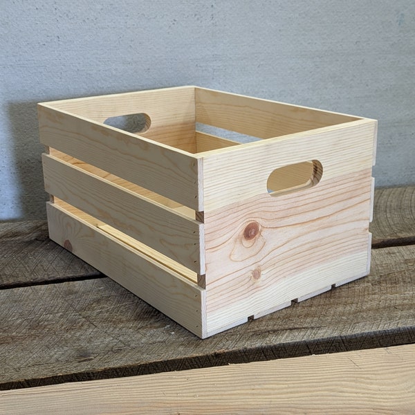 Wooden Storage Crate - Etsy