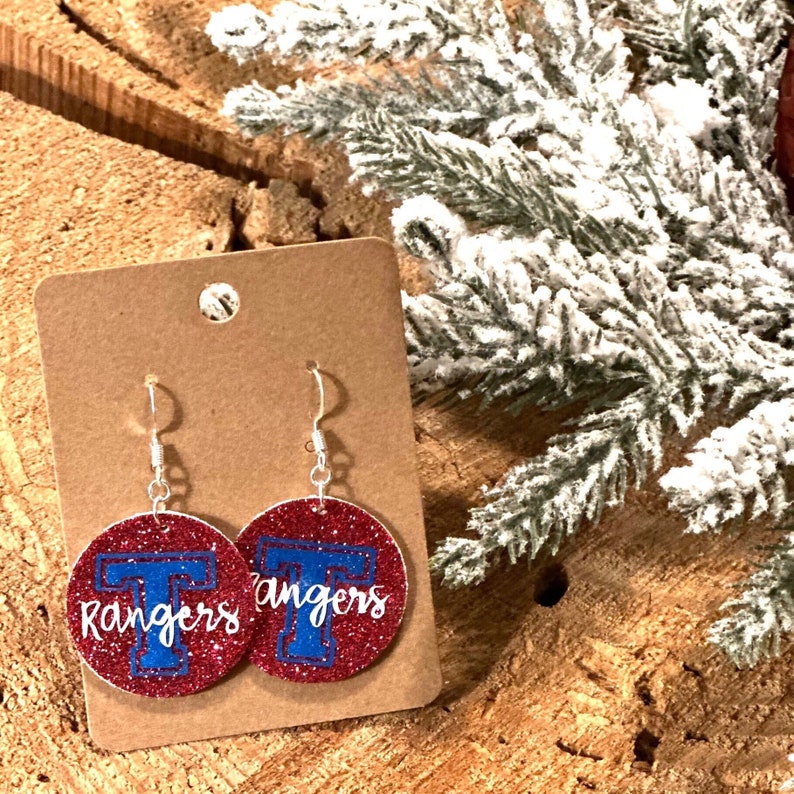 Texas Rangers Earrings World Series Jewelry TX Texas - Etsy