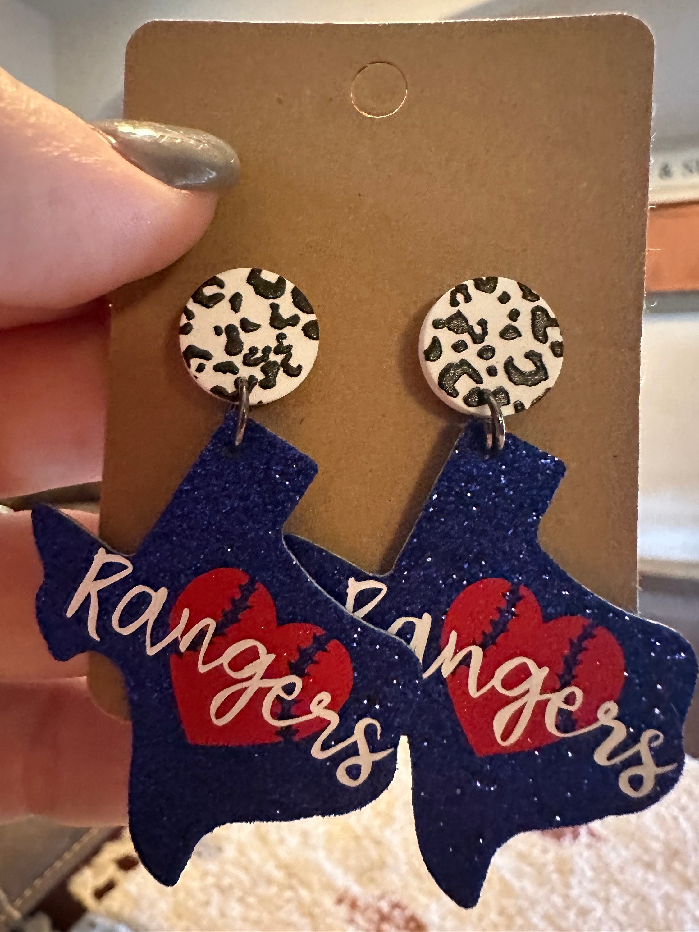 Texas Rangers Earrings World Series Jewelry TX Texas - Etsy
