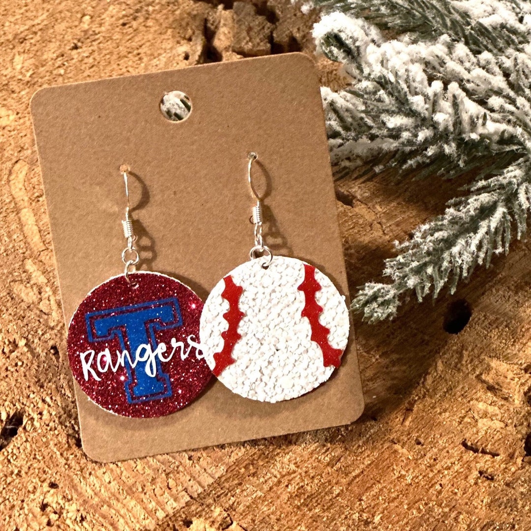 Texas Rangers Earrings World Series Jewelry TX Texas - Etsy