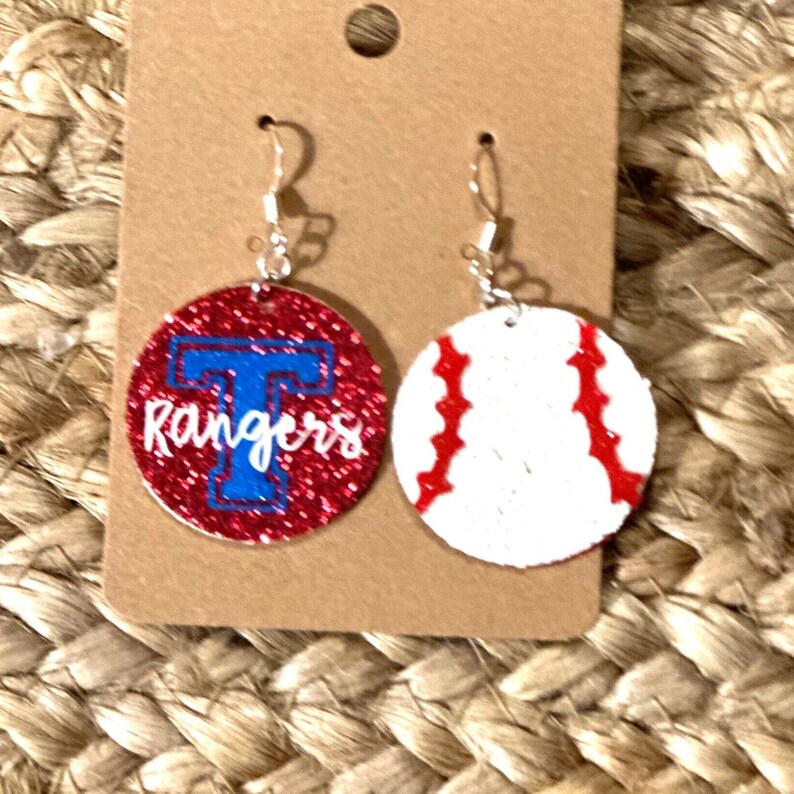 Texas Rangers Earrings World Series Jewelry TX Texas - Etsy