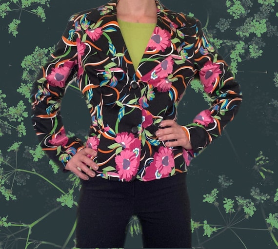 Vintage Bright Floral Jacket by Metro Style - Gem