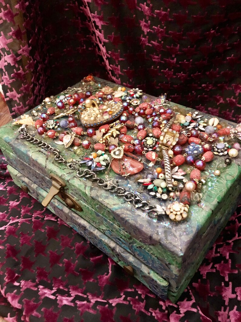 Vintage Upcycled Magical Fairy Jewelry Box, Hand Decorated by ...