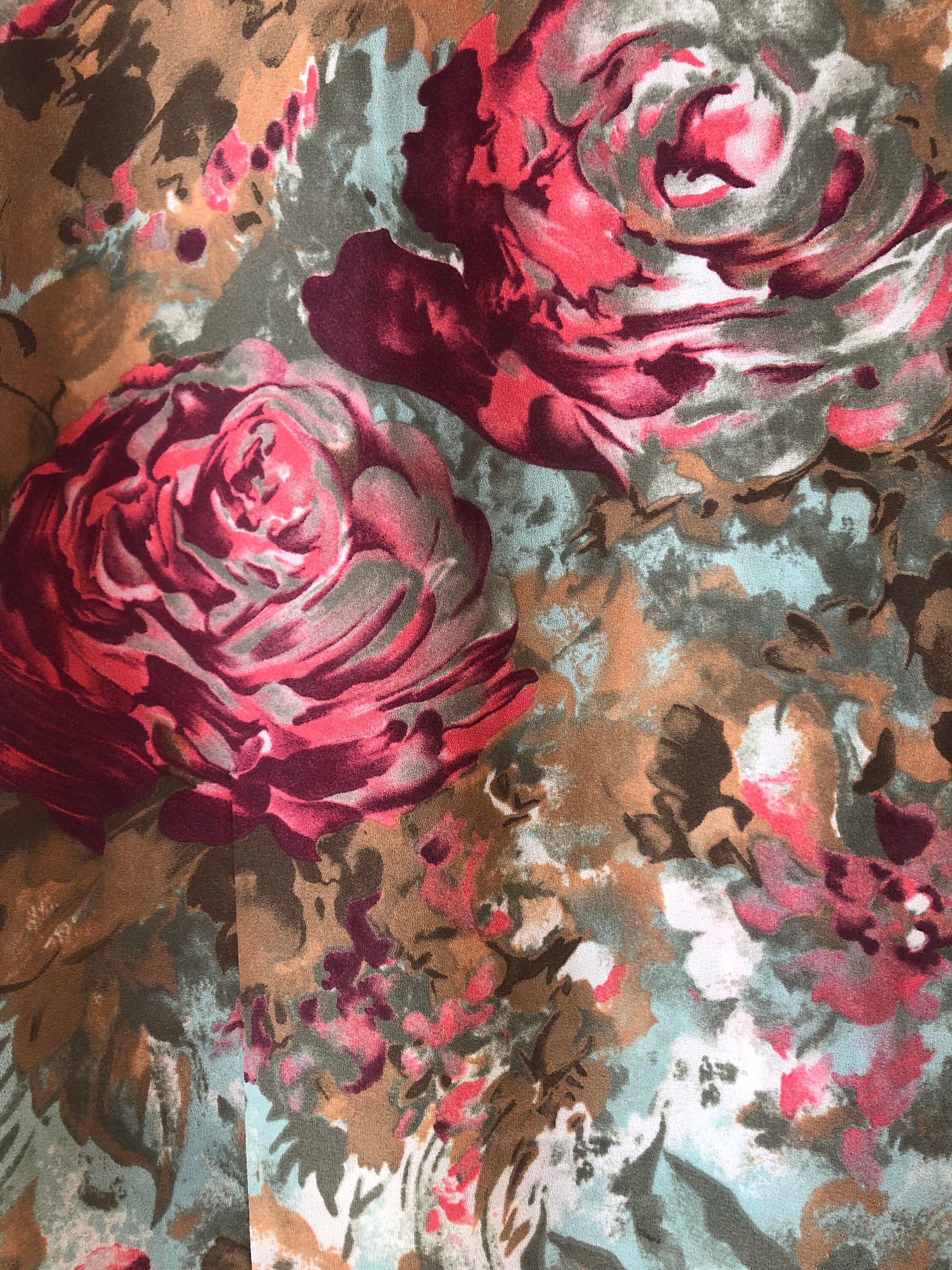 Vintage Kathy Che Rose Flowered Blouse - Etsy