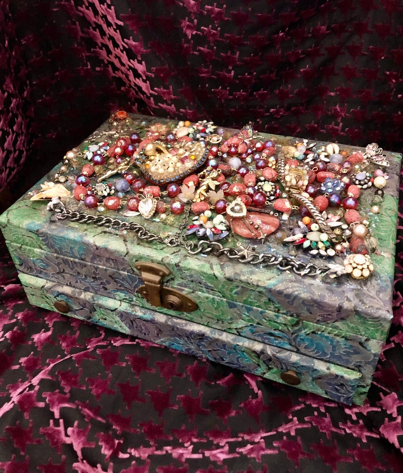 Vintage Upcycled Magical Fairy Jewelry Box, Hand Decorated by ...