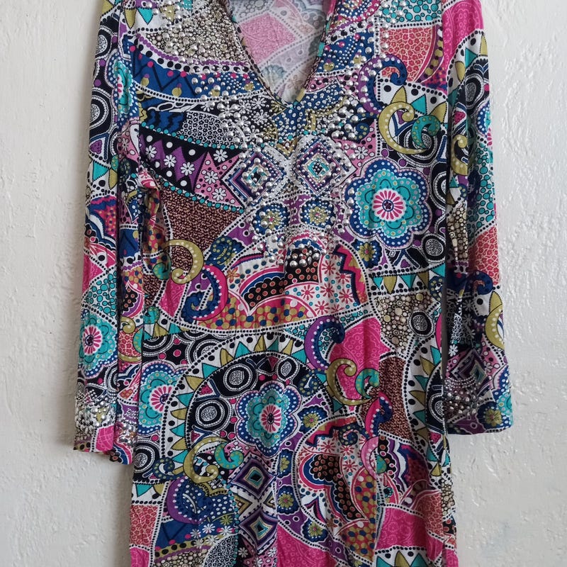 Vintage Psychedelic Tunic - Etsy