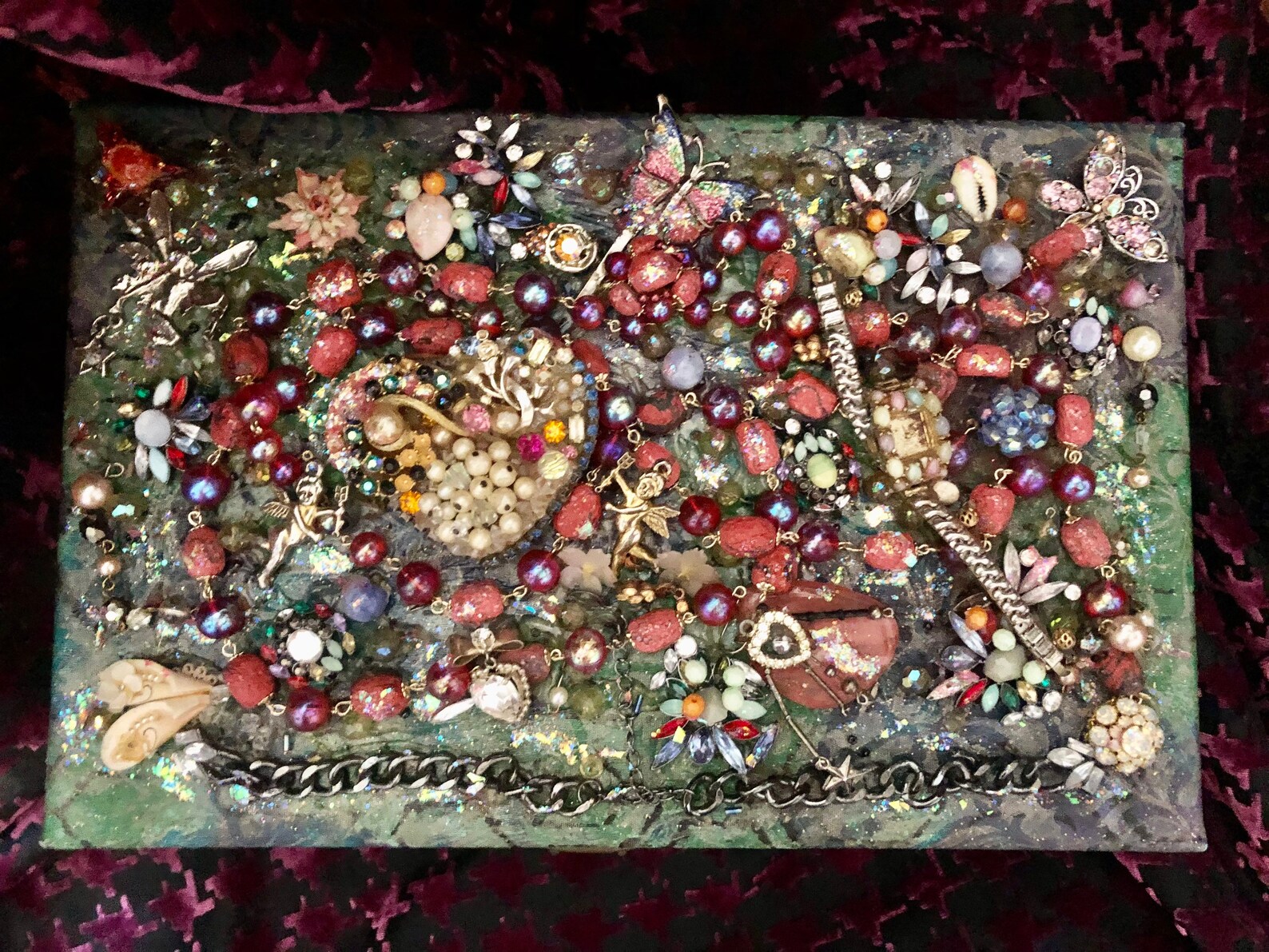 Vintage Upcycled Magical Fairy Jewelry Box, Hand Decorated by ...
